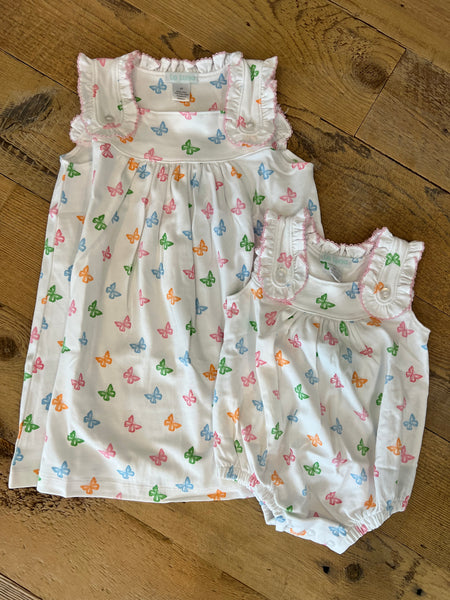Dede Ruffle Dress- Butterflies – Sissy & Bean