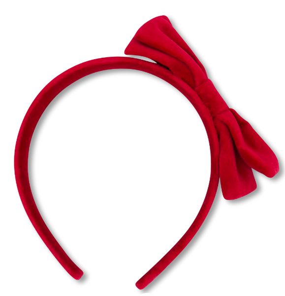 Hadley Headband- Ruby Velvet – Sissy & Bean